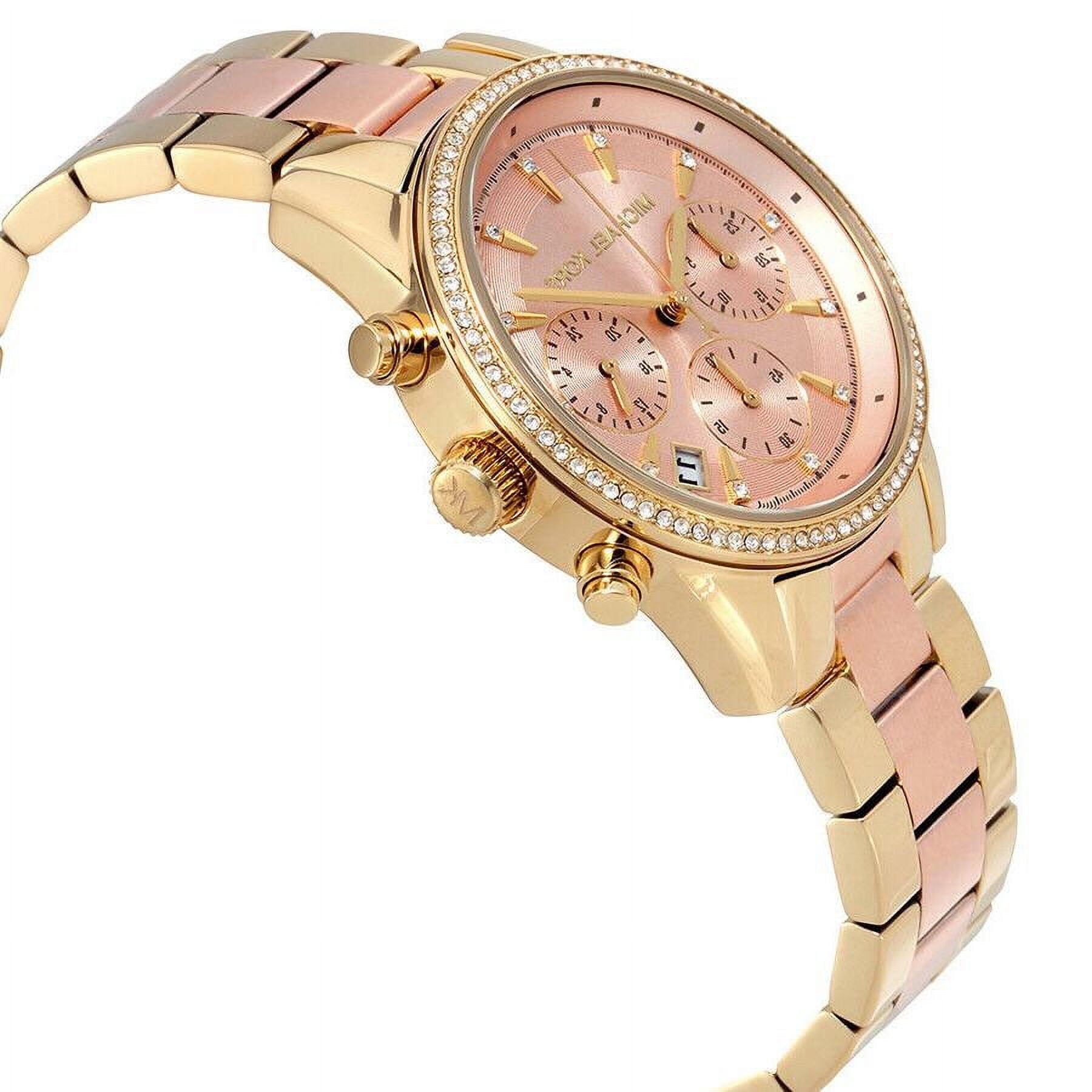 Michael Kors MK6475 Ritz Two tone Stainless Steel Chronograph Women s Watch Walmart