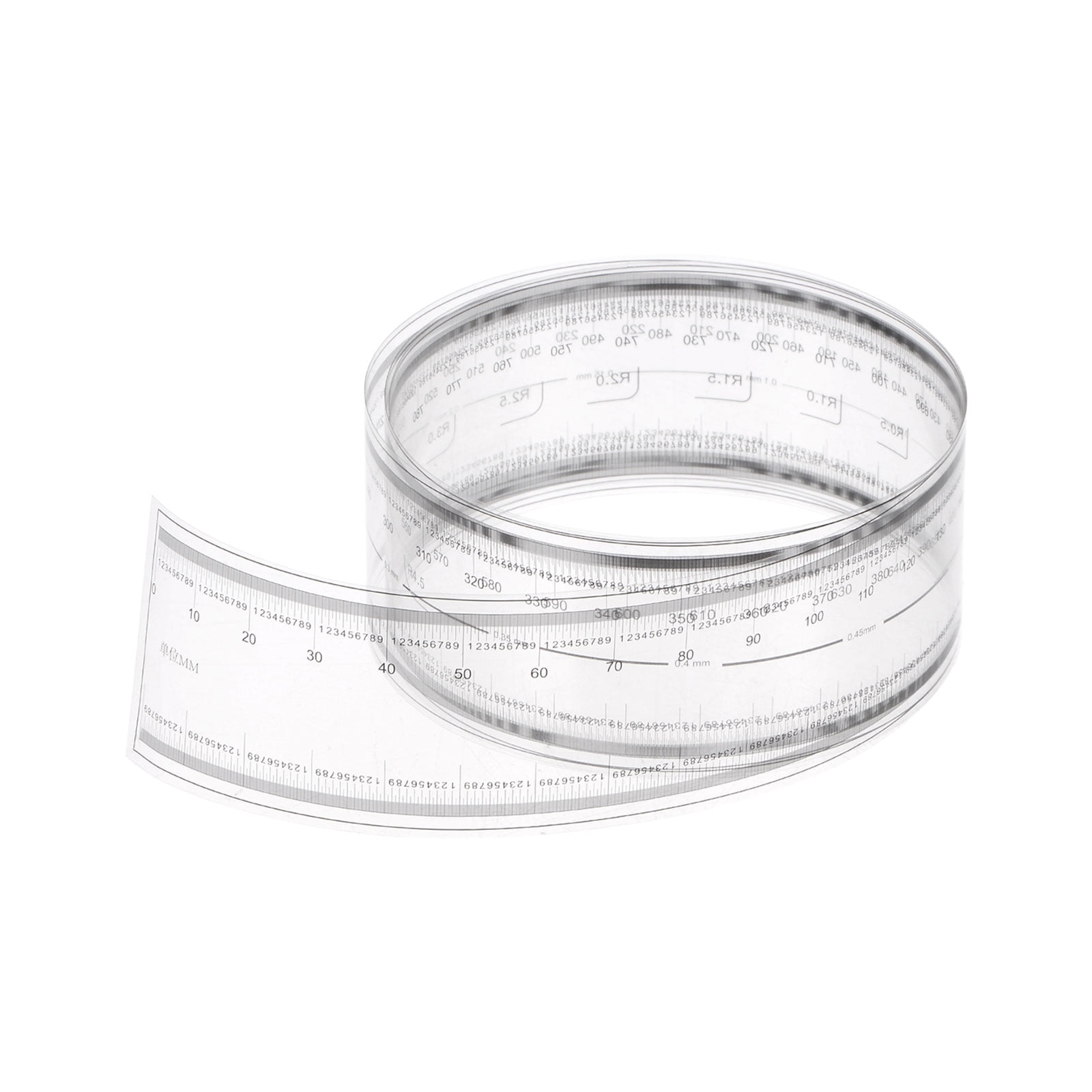 Uxcell Film Flexible Ruler 80cm 0.1mm Scale with R Angle & Width Lines ...