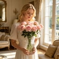 SPOORYYO Rose Simulation Flower Living Room Soft Decoration Flower ...