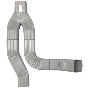 Offset Downspout Diverter for Rain Barrels (2X3, LOW GLOSS WHITE ...