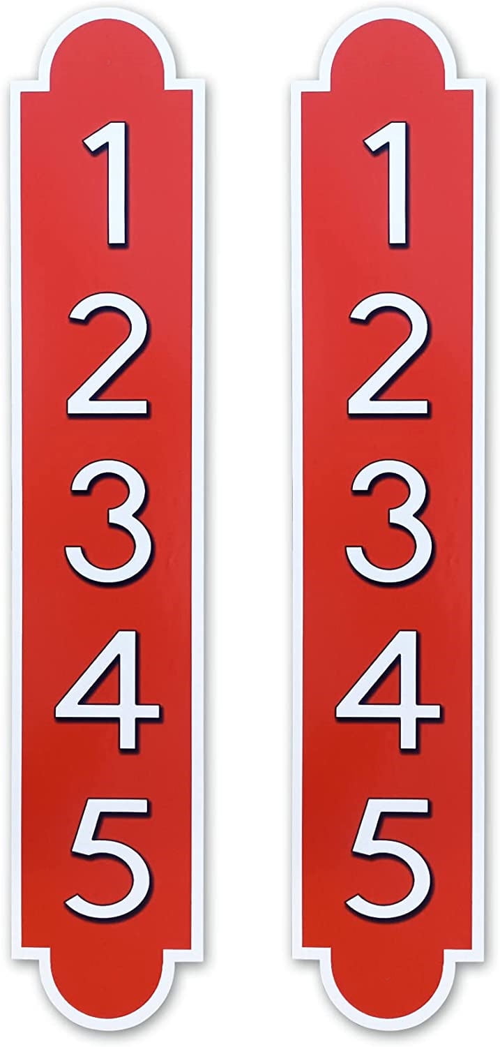 Customized Address Numbers Stickers 2 Pack, Highly Reflective Aluminum ...