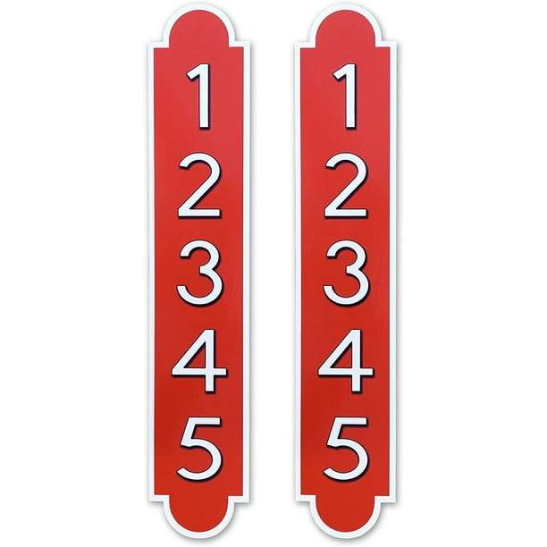 Customized Address Numbers Stickers 2 Pack, Highly Reflective Aluminum ...