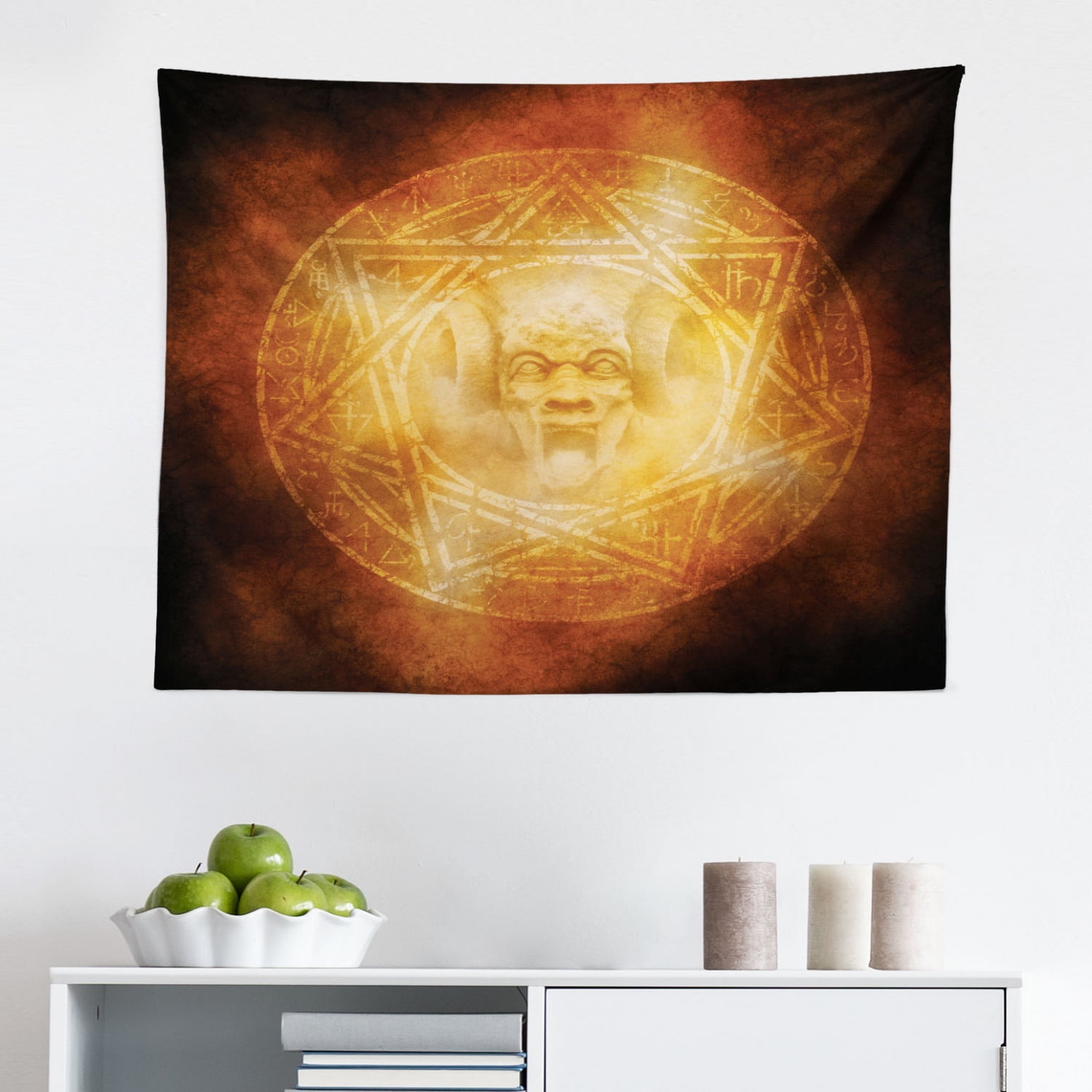 Horror House Tapestry, Mysterious Women in Foggy Forest Bushes ...