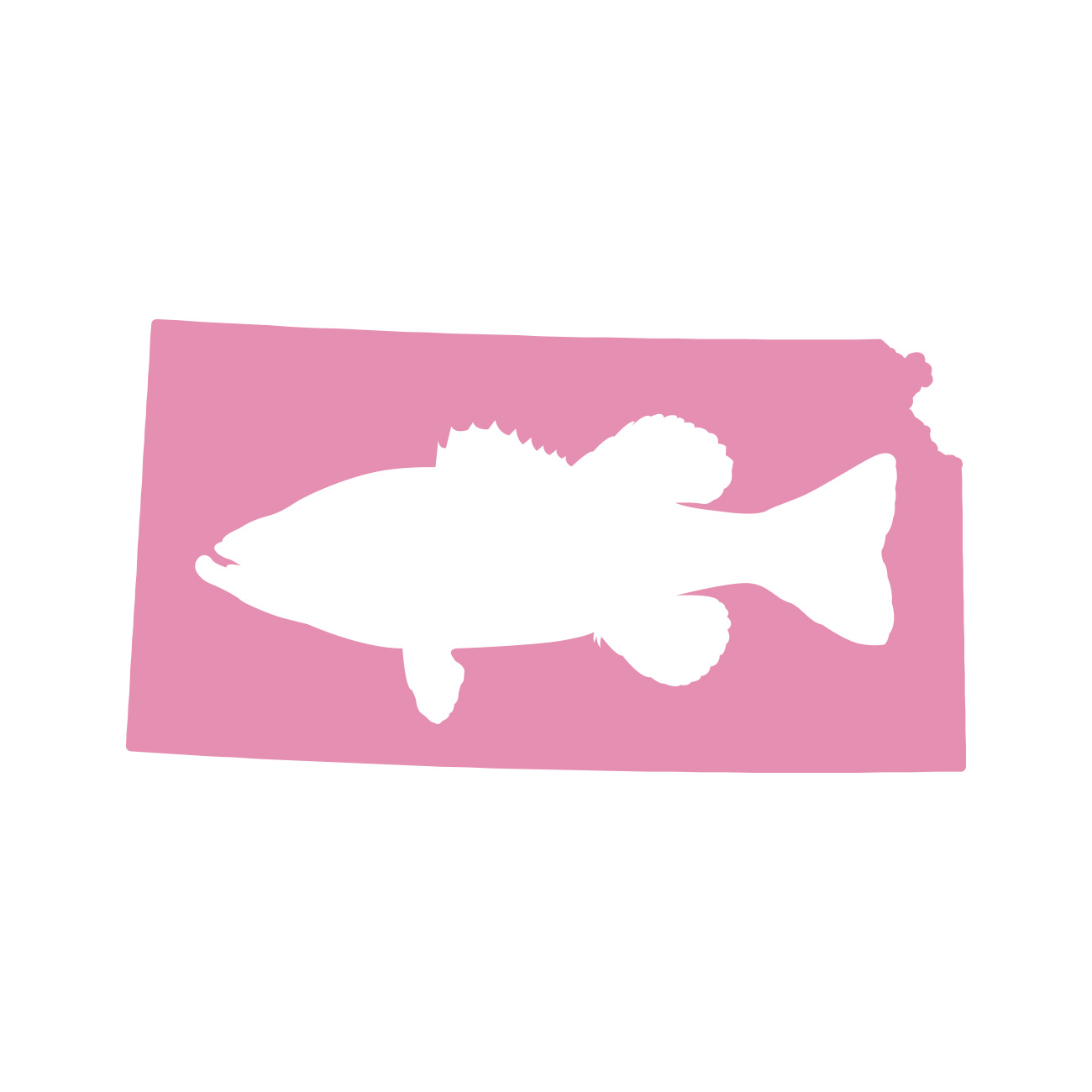 Kansas Bass Sticker Decal Die Cut - Self Adhesive Vinyl - Weatherproof ...