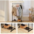 Hisinly Clothes Rack, Double Rod Clothes Rack For Hanging Clothes, 42 ...