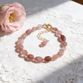 SmartBy Women Bracelet Irregular Natural Stone Beads Adjustable Length ...
