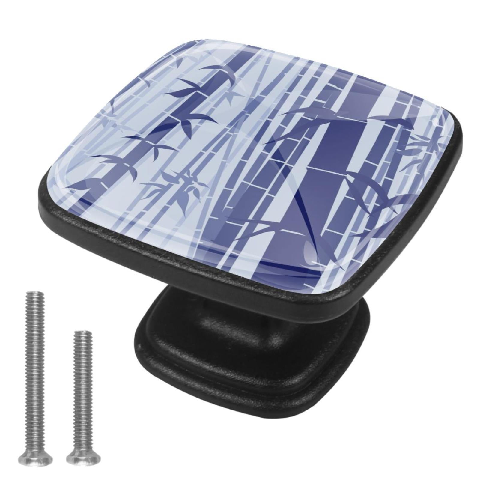 4 Pcs Cabinet Handle Drawer Pulls Japanese Bamboo Knobs with Screws ...