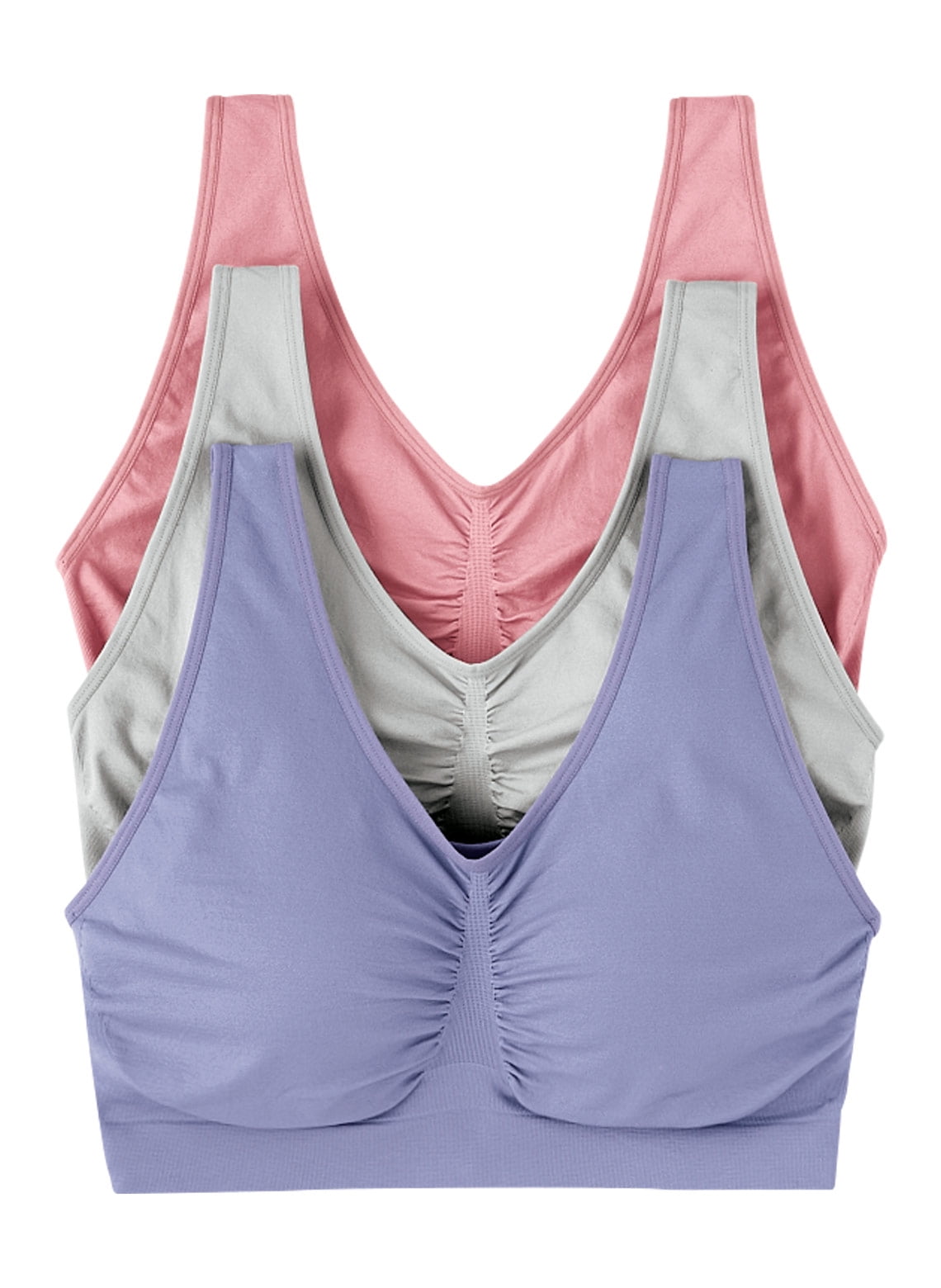 3-Pack Seamless Bras | Seamless Wirefree Bras for Women - Walmart.com