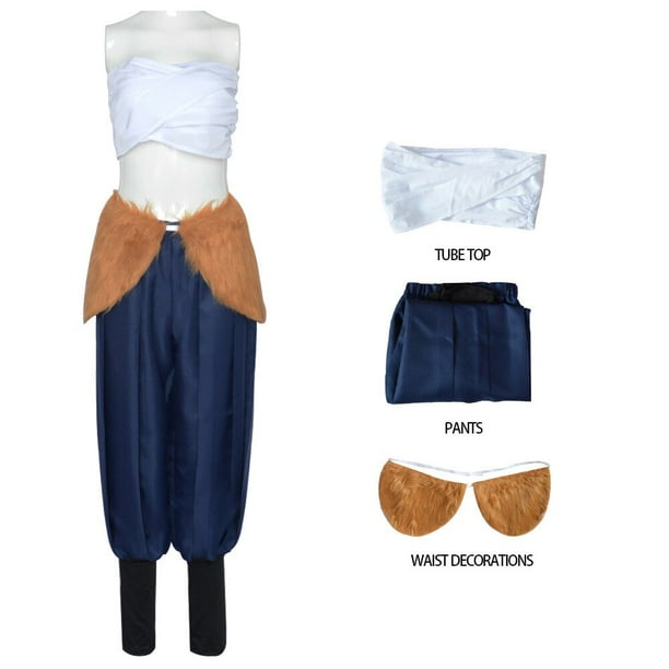 Disfraz de Anime Demon Slayer Hashibira Inosuke para mujer, Top de tubo ...