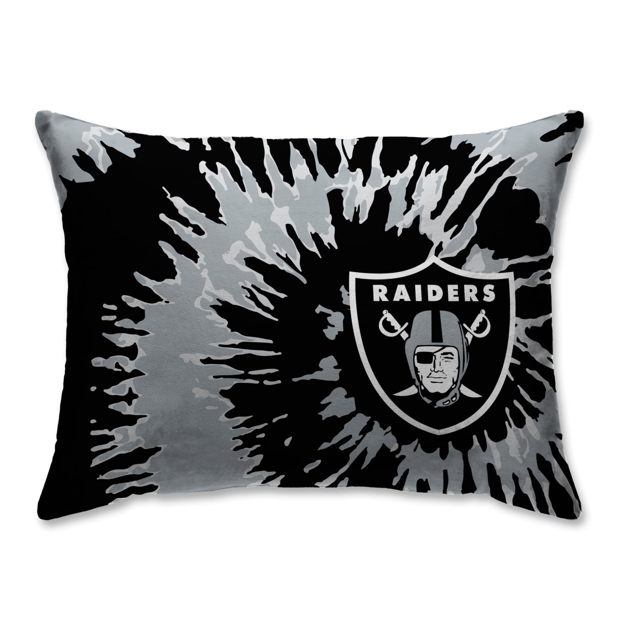 Las Vegas Raiders Tie Dye Plush Bed Pillow - Black - Walmart.com
