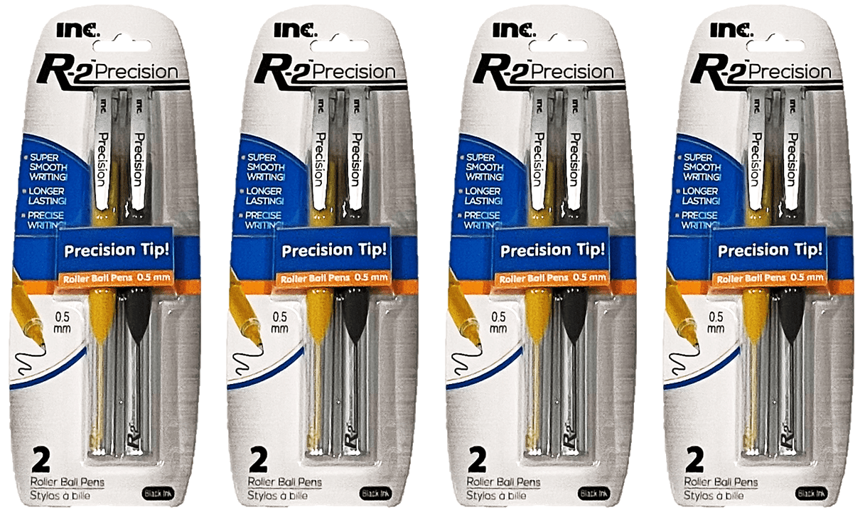 Inc. R-2 Precision 0.5 mm Roller Ball Liquid Ink Fine Point Pens, Black ...