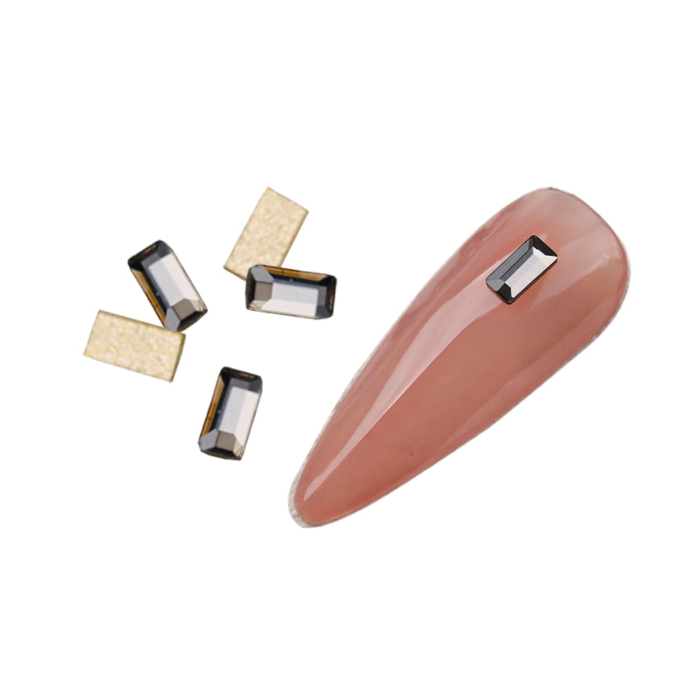 3D Faux Jewelry Full Coverage Fake Nails with Rhinestones Luxury Bridal ...