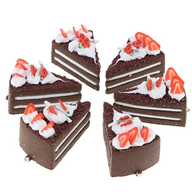 Set of 6 Artificial Cakes, Realistic Cake Model, Fake Cake Decoration ...