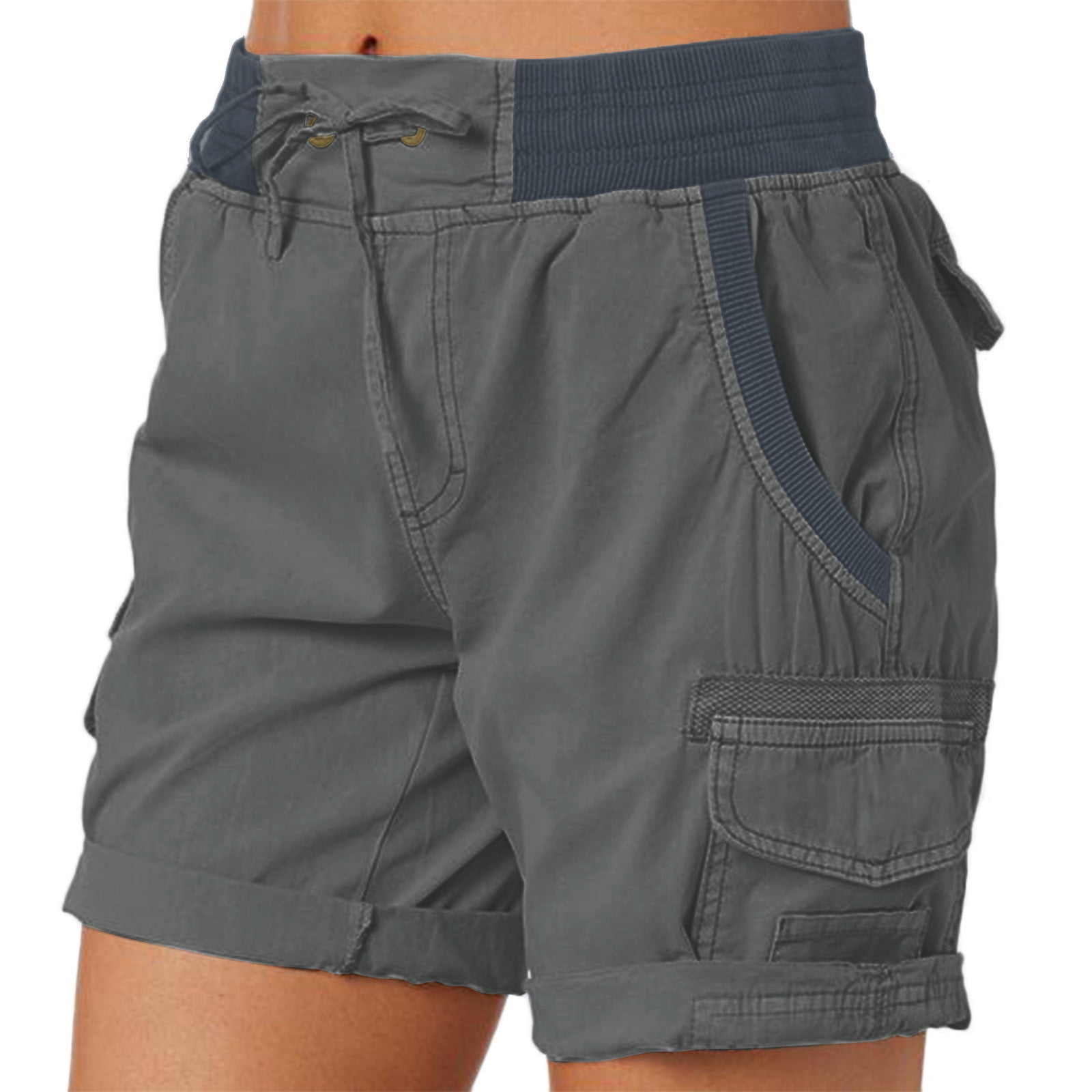 Click here for Yueve Black Cargo Shorts Women Plus Size 6 Pockets... prices