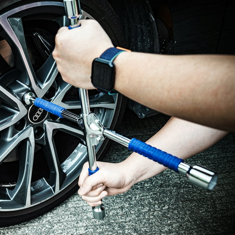 Cartman 16 Inch 4 Way Non Slip Lug Wrench Universal Heavy Duty Automotive Tire Iron Walmart