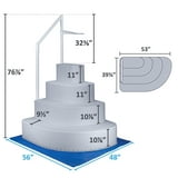 Aqua Select Resin Step in a Box Ultra Sturdy Steps, Misty Grey ...