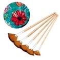 5 Pcs/Set Fan Brushes Set Watercolor Acrylic Paint Brush Nylon Hair ...