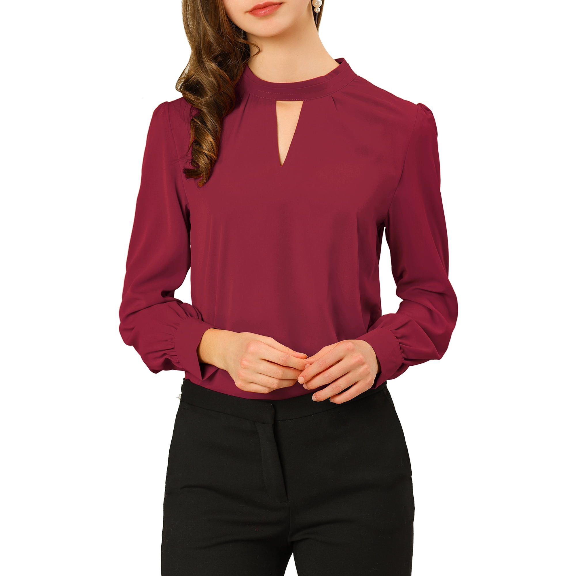 Click here for Inspire Chic Womens Stand Collar Pleated Button Ke... prices