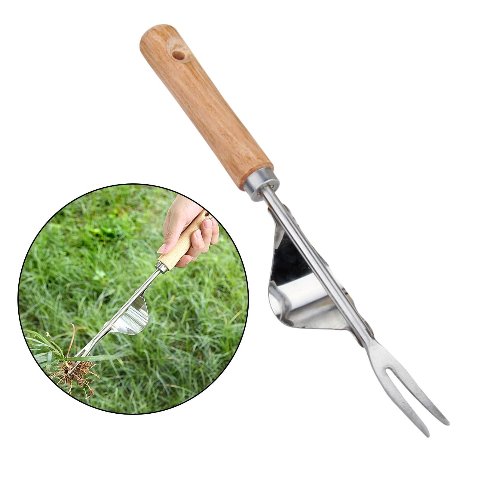 Garden Removal Fork Sharp V Nose Extractor Comfortable Handle Plant ...