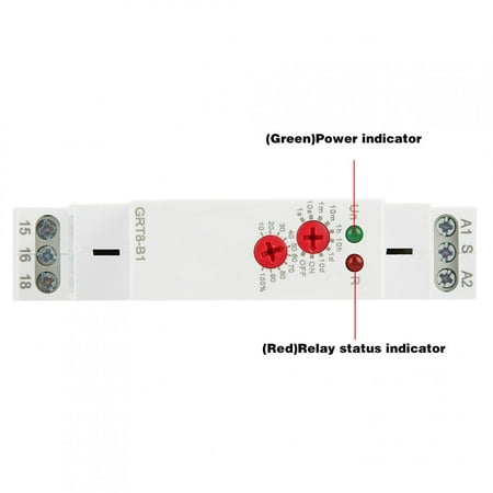 AMONIDA Timing Relay, GRT8-B1 Off Delay Time Relay, LED Indicators ...