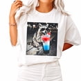 4th of July Raccoon Drinking Patriotic Slushie Graphic Casual T-Shirt ...