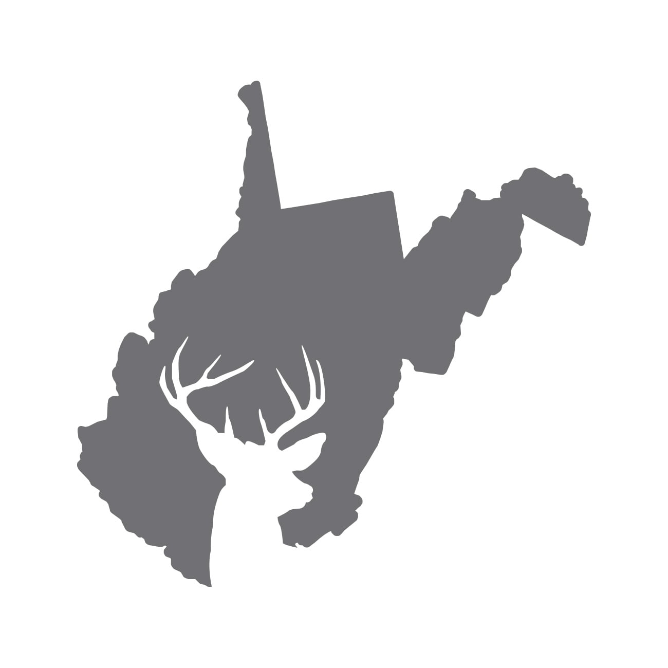 West Virginia Deer State Sticker Decal Die Cut - Self Adhesive Vinyl ...