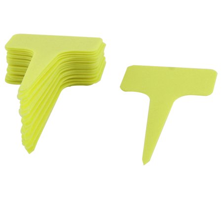 Parterre Garden Plastic Rectangle Shaped Plant Seed Tag Label Yellow ...