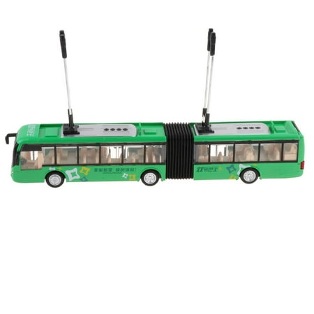 Children Traffic Model Playset Pull Back Rail Transit Trolley Bus Toy ...