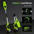 Cordless Leaf Blower,290000RPM Foldable Leaf Blower with 4.0Ah*2 ...