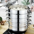 5 Tier Multi Tier Layer Stainless Steel Steamer Pot For Cooking With ...