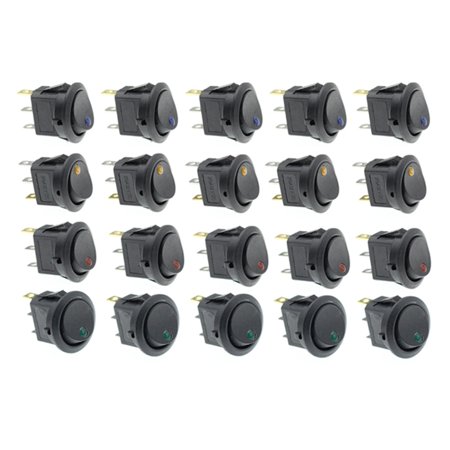 relayinert Pack of 20 12V Push Button Rocker Switch Electronic Power ...