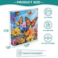 ALAZA Summer Flower Butterfly Hardcover 3 Ring Binder 1.5" D-Rings with ...