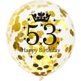 53 Birthday Decorations for Men Black and Gold 53rd Birthday Balloons ...