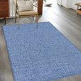 Area Rug 3x5ft Denim Blue Linen Texture Floor Carpets Indoor Floor Area ...