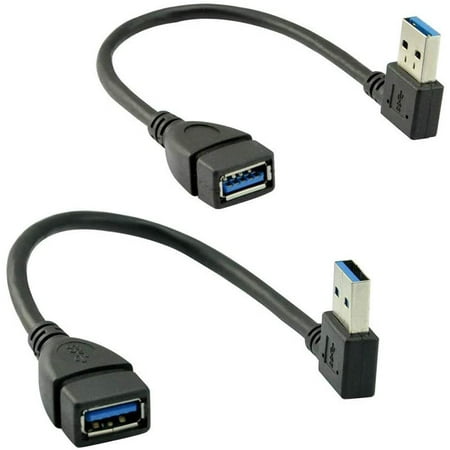 SHTUUYINGG 2pcs Left and Right Corner USB 3.0 Male to Female Extension ...