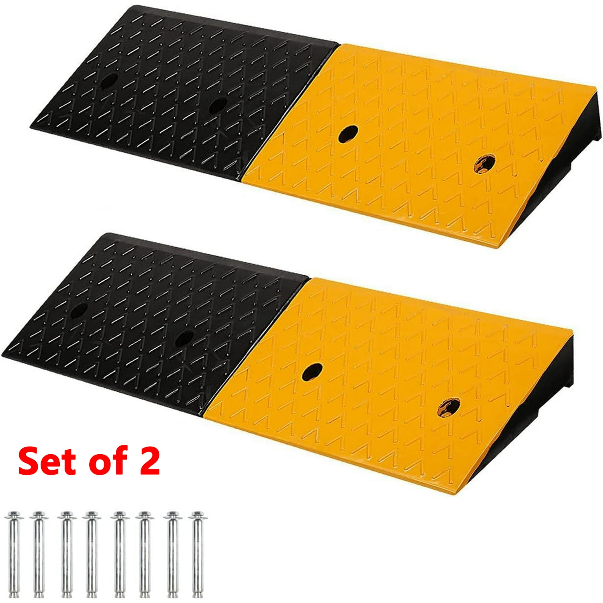 Click here for Iajxwi 2pcs Rubber Curb Ramp 2 Rise Heavy Duty Dri... prices