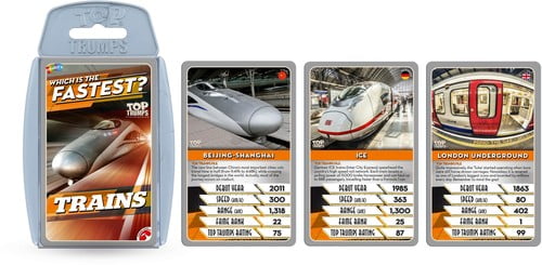 Fastest Trains Top Trumps Playing Card Game - Walmart.com