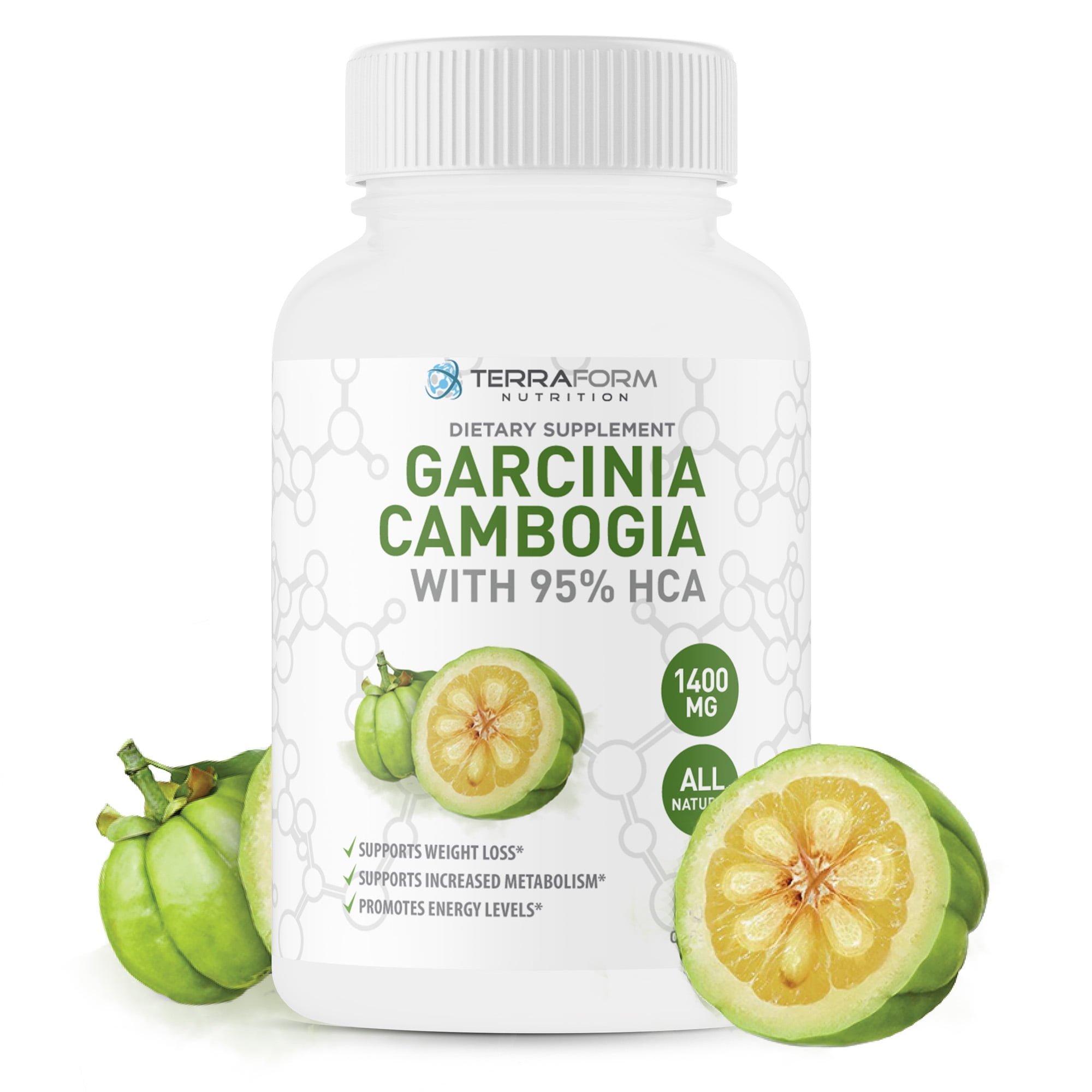 TerraForm Nutrition Garcinia Cambogia Pure Extract with 95% HCA, Fast ...