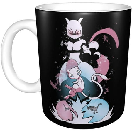 Poke Monster Mew & Mewtwo Ceramic Coffee Mug Unique Novelty Coffee Tea ...