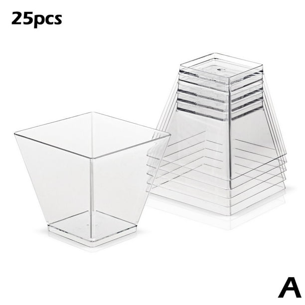 Clear Jelly Cup Mousse Dessert Cups Plastic Cake DIY Party Container ...