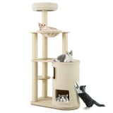 Resenkos 60-Inch Tall Cat Tree with Two-Story Condo and Sisal ...