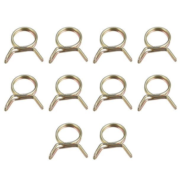 Double Wire Spring Hose Clamp, 65Mn Steel 9mm Fuel Line Silicone Tube ...