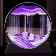 3D Moving Sand Art Picture Round Glass Deep Sea Sandscape Hourglass ...