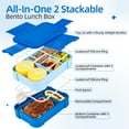 Bento boxes, Leak-Proof Lunch Box Containers, 1500ML-7 Compartment ...