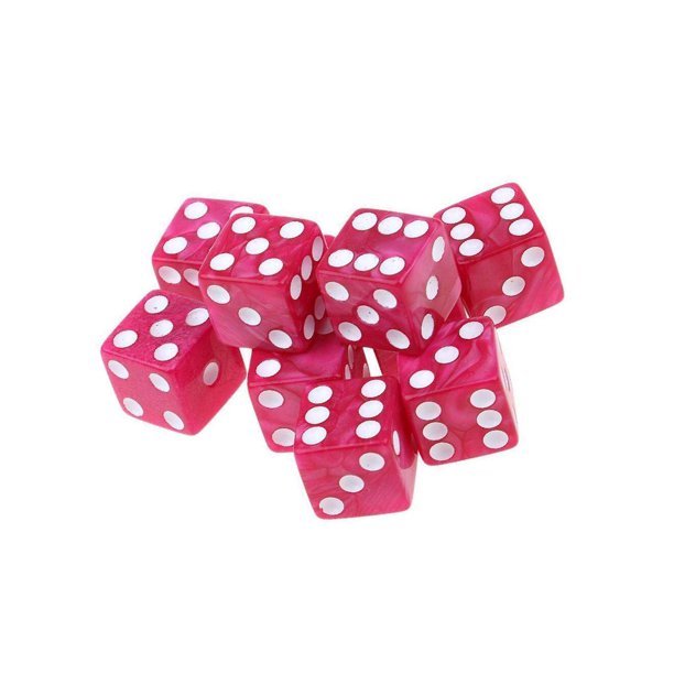 10Piece Six Sided D6 Dice Dices for Square Roleplay Accessory Spotted ...