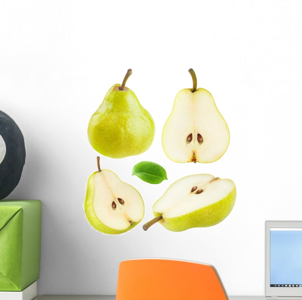 Yellow Green Pears Wall Decal Sticker Set Wallmonkeys Individual Peel ...