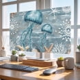 Blue Jellyfish Coastal TV Dust Cover,Stretchable TV Screen Desktop ...