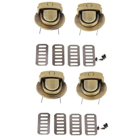 Prettyia 4x Purse Closure Catch Tuck Lock Clasp Fasteners LeatherCraft ...