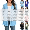 Beach Cover Ups for Women Chiffon Cardigan Open Front 3/4 Sleeve Sheer ...