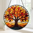 Autumn Tree Themed Stained Glass Style Window Suncatcher, Fantasy ...